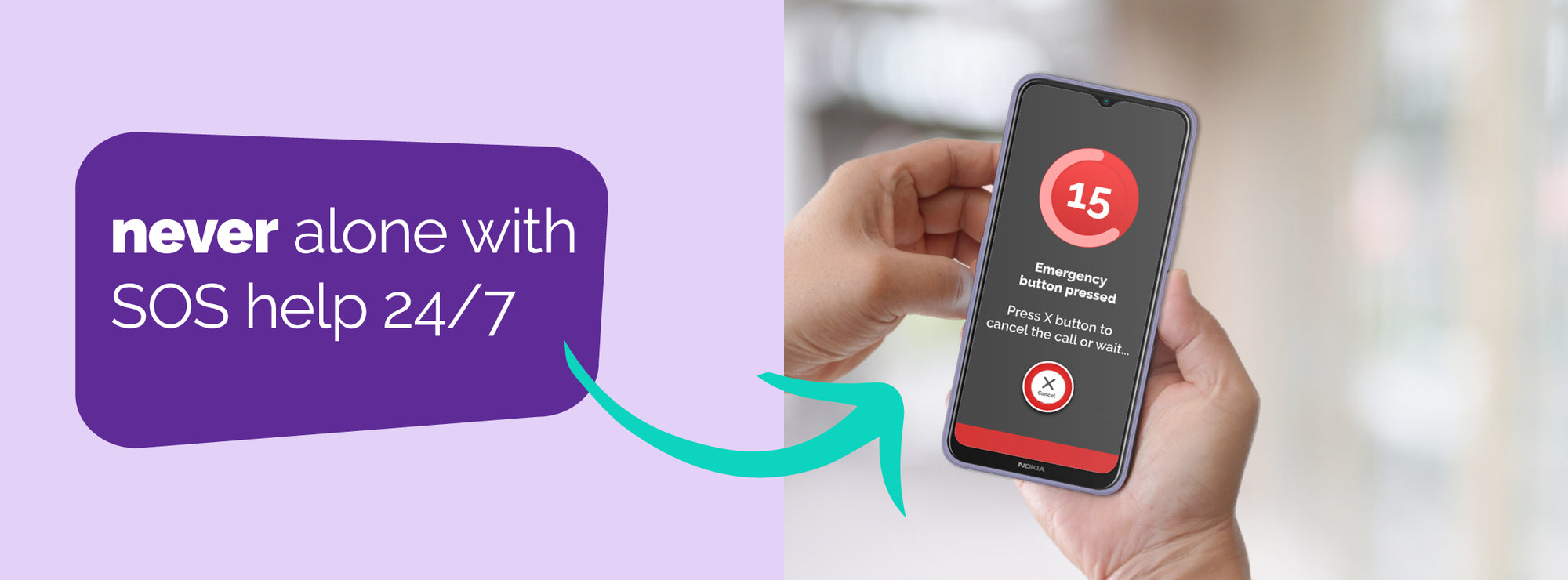 SOS Emergency Call Button – BigPurplePhone